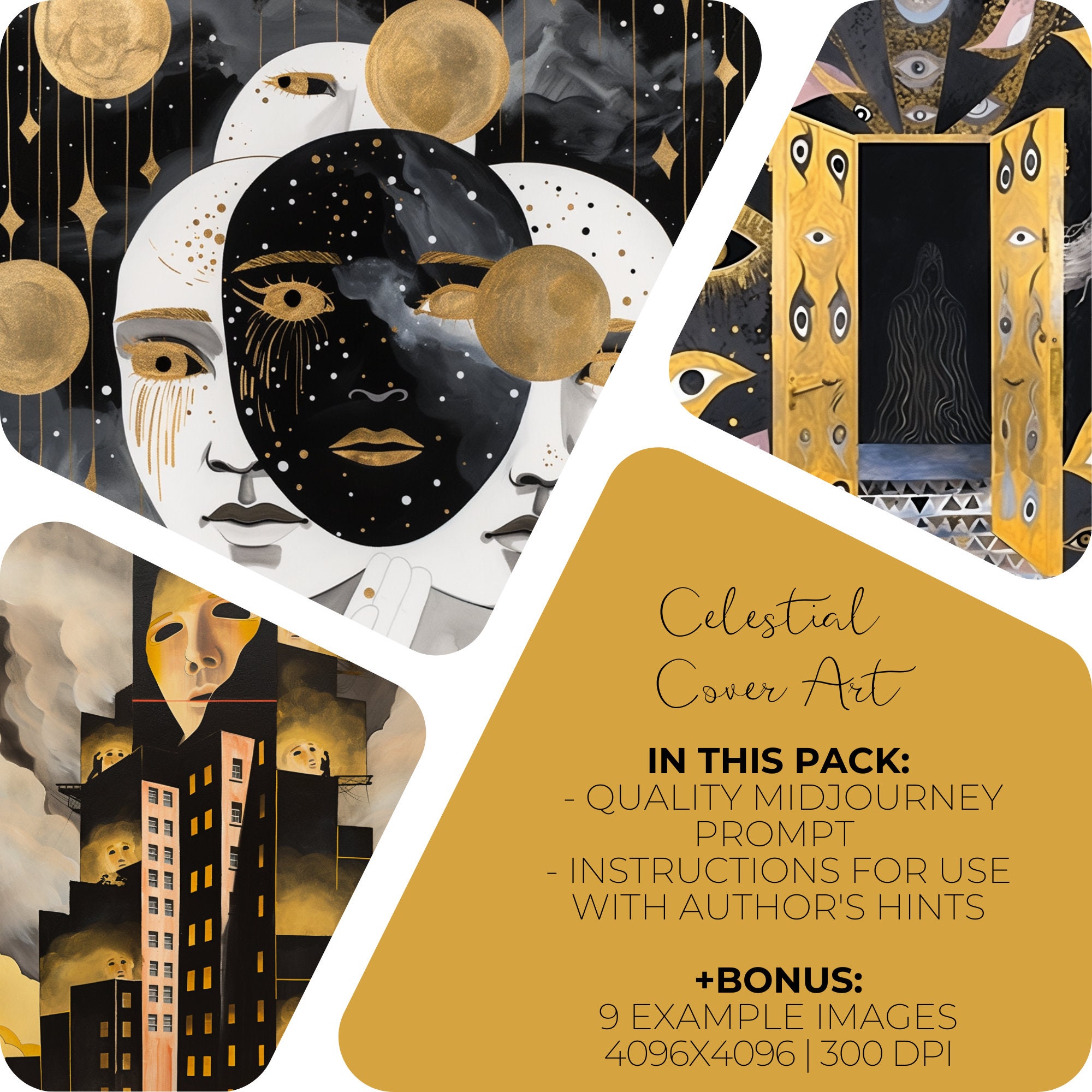 Midjourney Prompt for Celestial Cover Art, Midjourney Album Book Cover ...