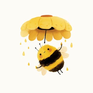 Sweet Honey Bees Clipart, Cute Bumblebee Illustrations, Watercolor Bee ...