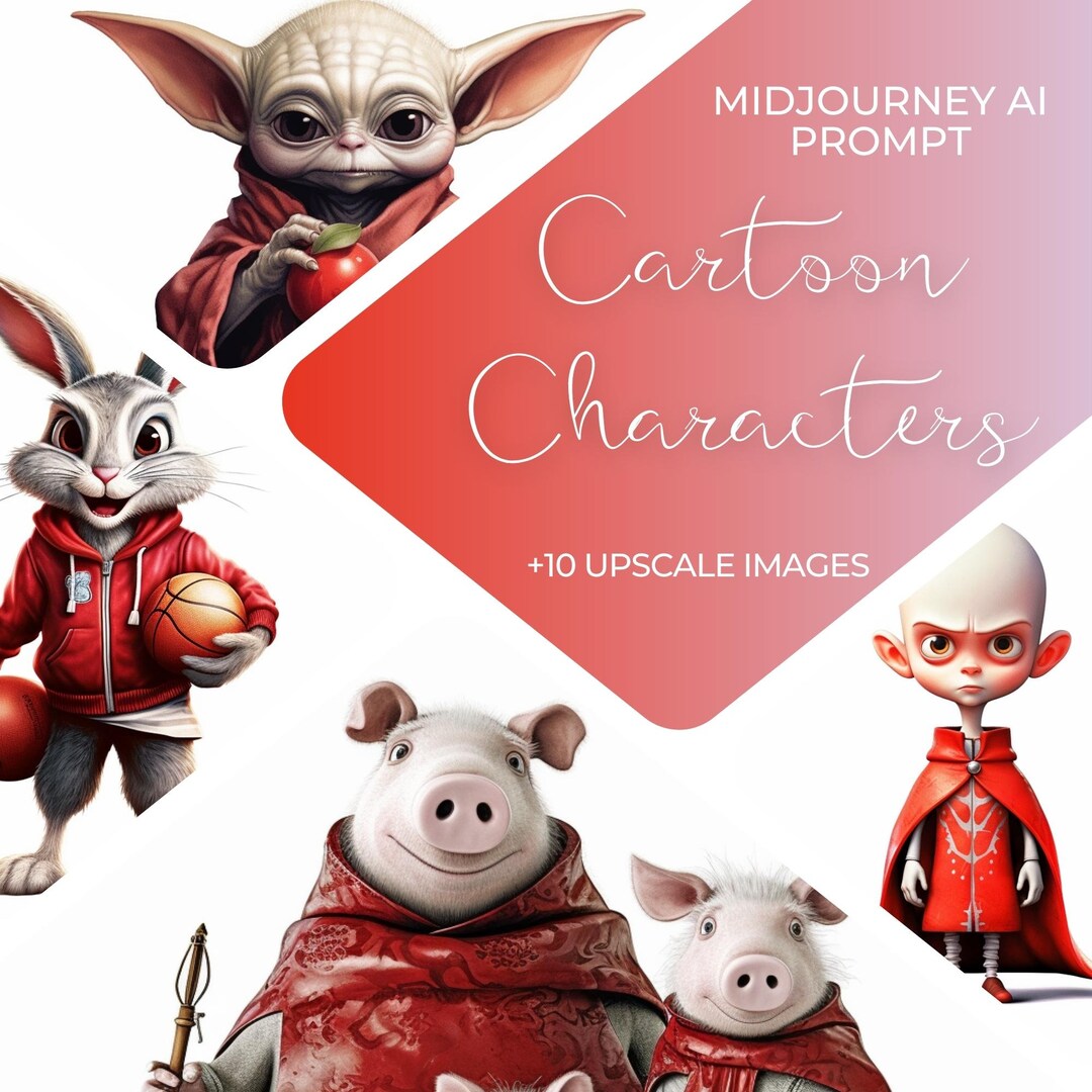 Midjourney Cartoon Prompt for Characters Midjourney Kids - Etsy