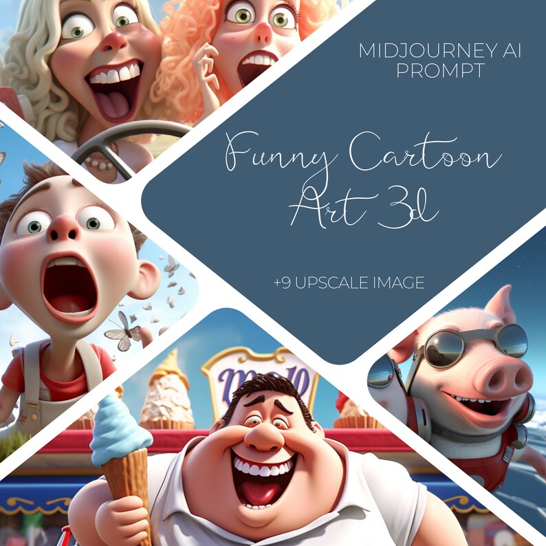 Midjourney Cartoon Prompt for Funny Clipart, Midjourney Kids Prompt for ...