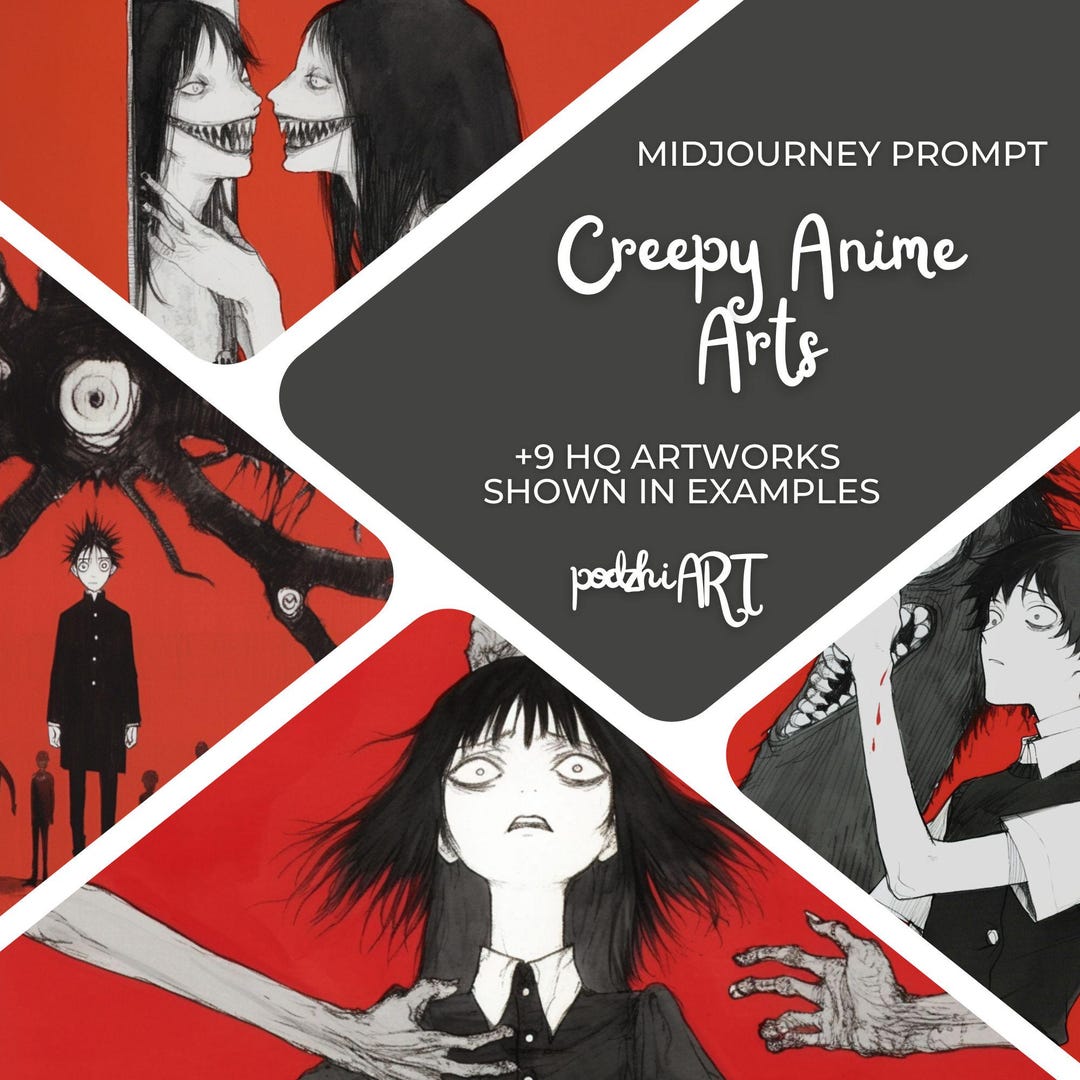 Midjourney Prompt for Creepy Anime Arts, AI Horror Manga, Spooky Art ...