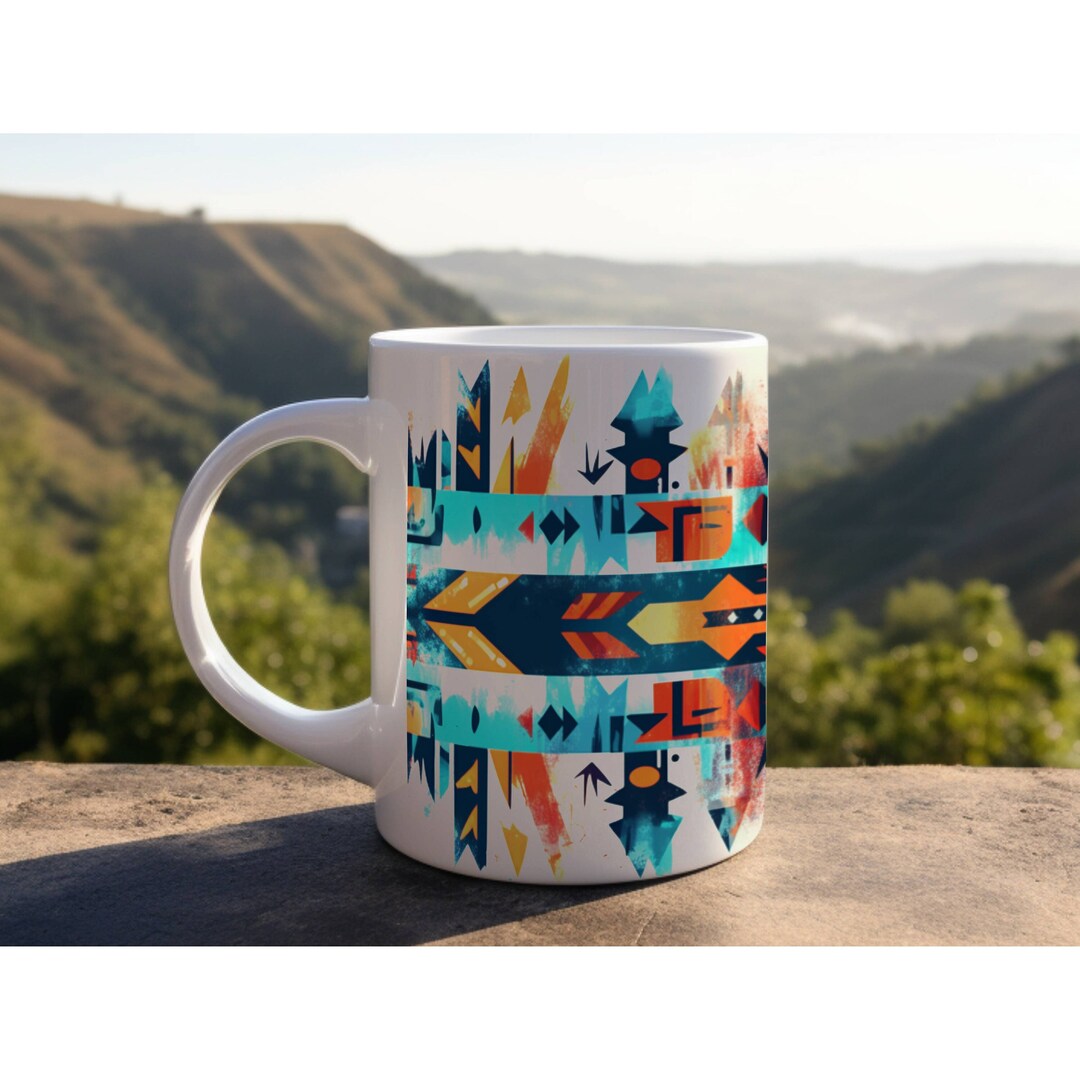 Aztec Art / Cultural Art / Mayan Mug / Mexican Mug / Aztec Pattern ...