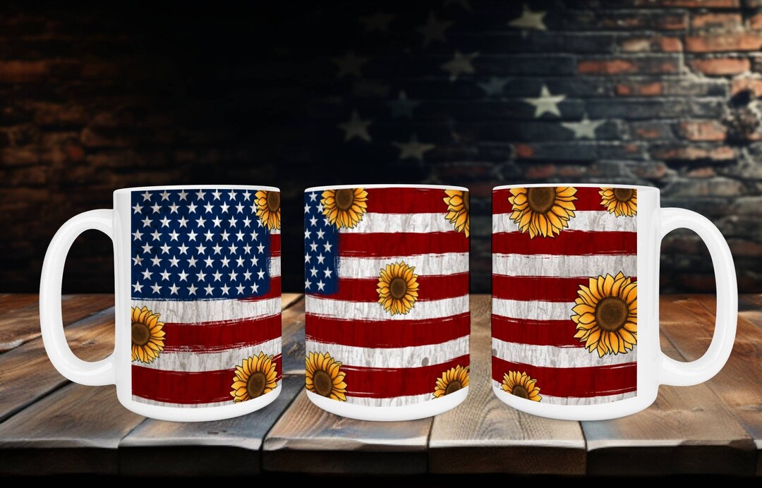 USA Flag Mug / American Culture Art / American Art Mug / Gift Idea ...