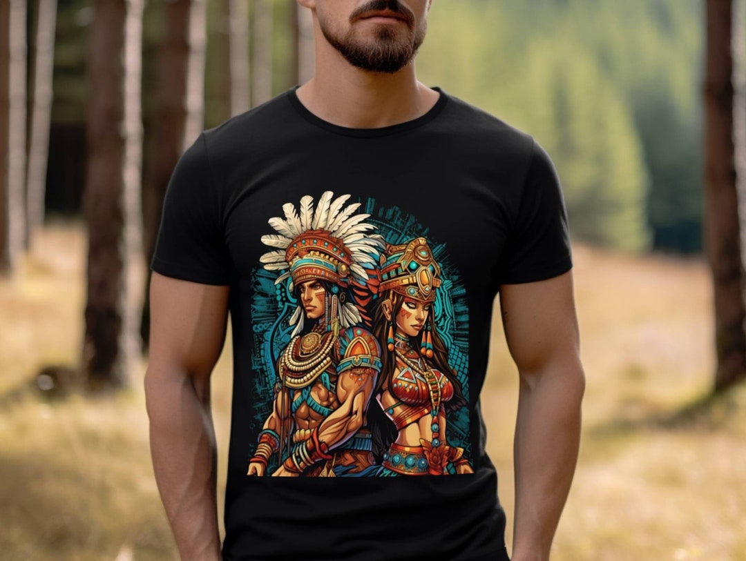 Aztec Shirt / Native American Culture / Tribal Art / Chicano - Etsy
