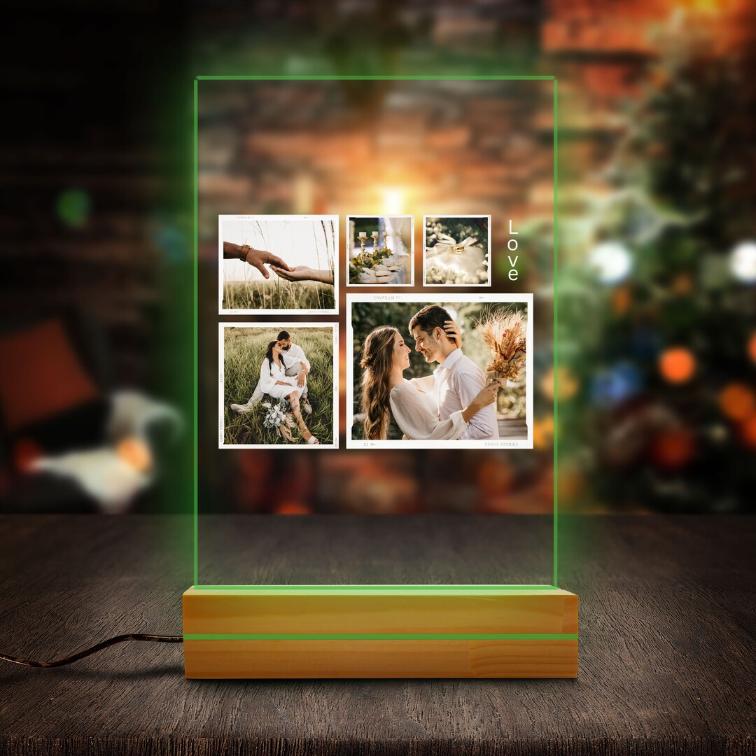Personalized Photo Collage Light Custom Picture Collage - Etsy