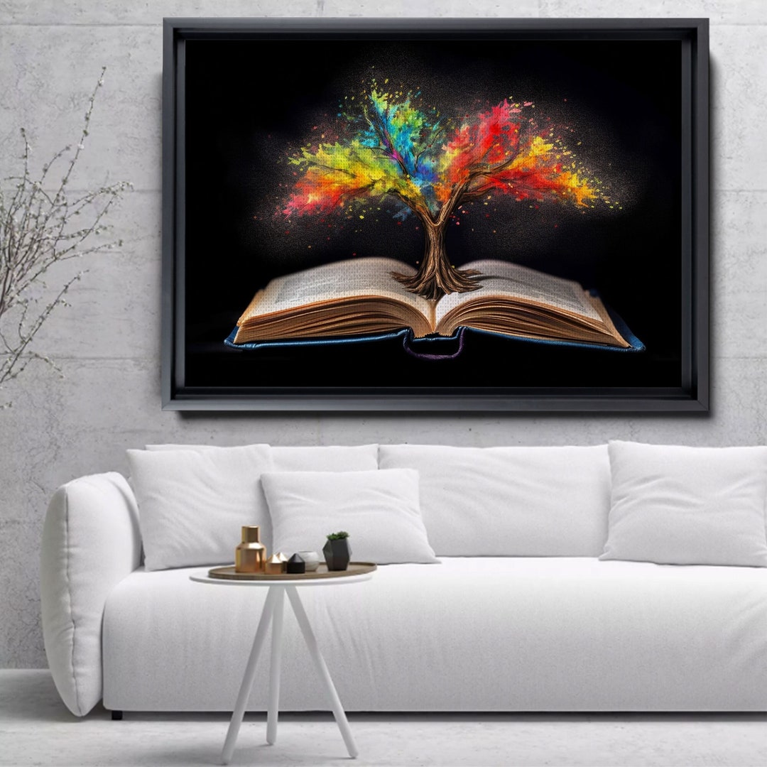Wisdom Blooms Tree of Knowledge Watercolor Canvas Art Print - Etsy