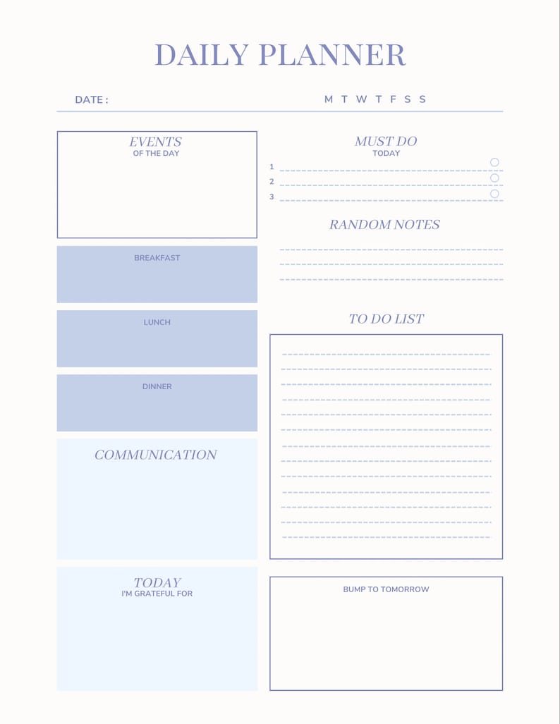 Daily Planner - Etsy