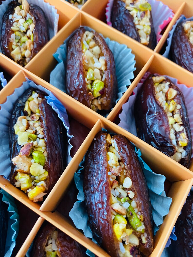 Dates Stuffed With Nuts, Enjoy Hand Stuffed Dates, Assorted Nuts ...