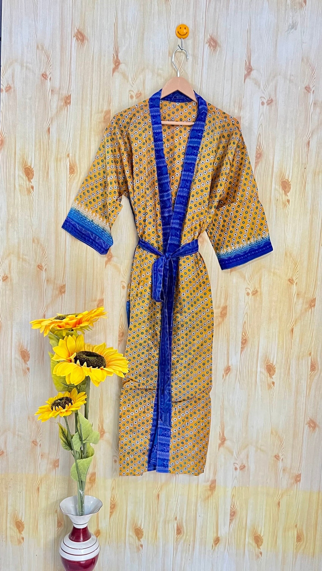 Gorgeous Vintage Silk Kimono,boho Lounge Dress ,upcycled Robe,maternity ...