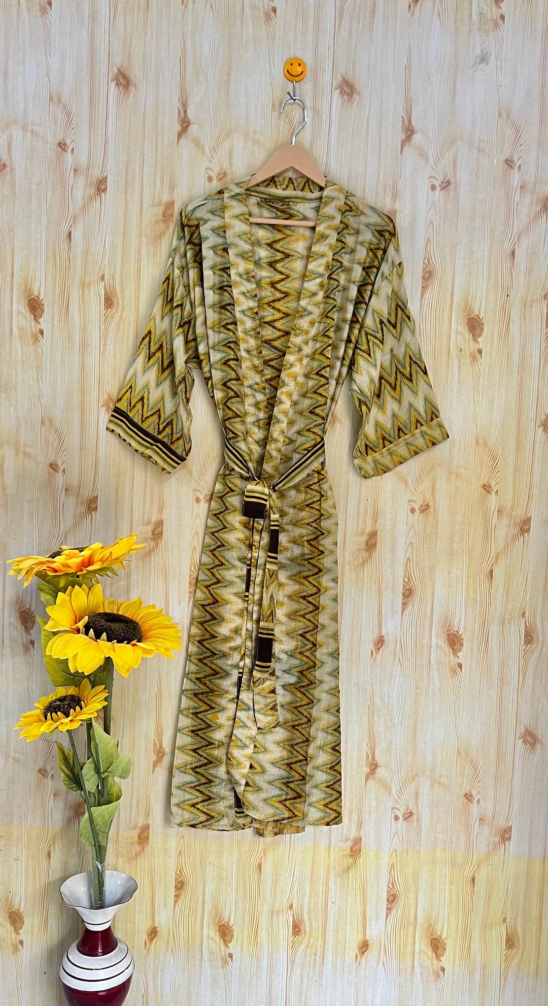 Gorgeous Vintage Silk Kimono,boho Lounge Dress ,upcycled Robe,maternity ...