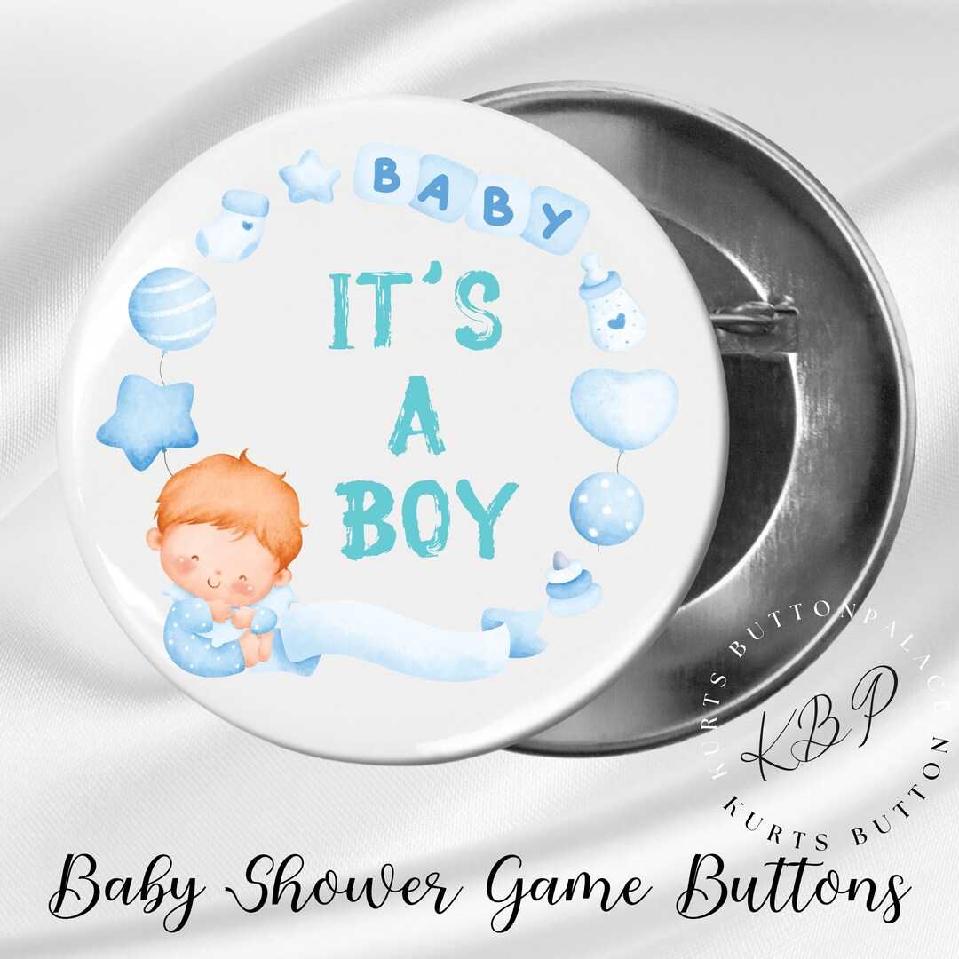 Gender Reveal Pin Baby Shower Pin Birth Announcement Pin - Etsy
