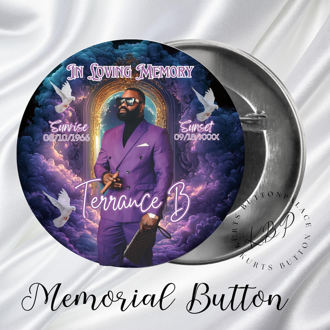 Memorial Button, Forever in Our Hearts, Custom Pin, Homegoing ...