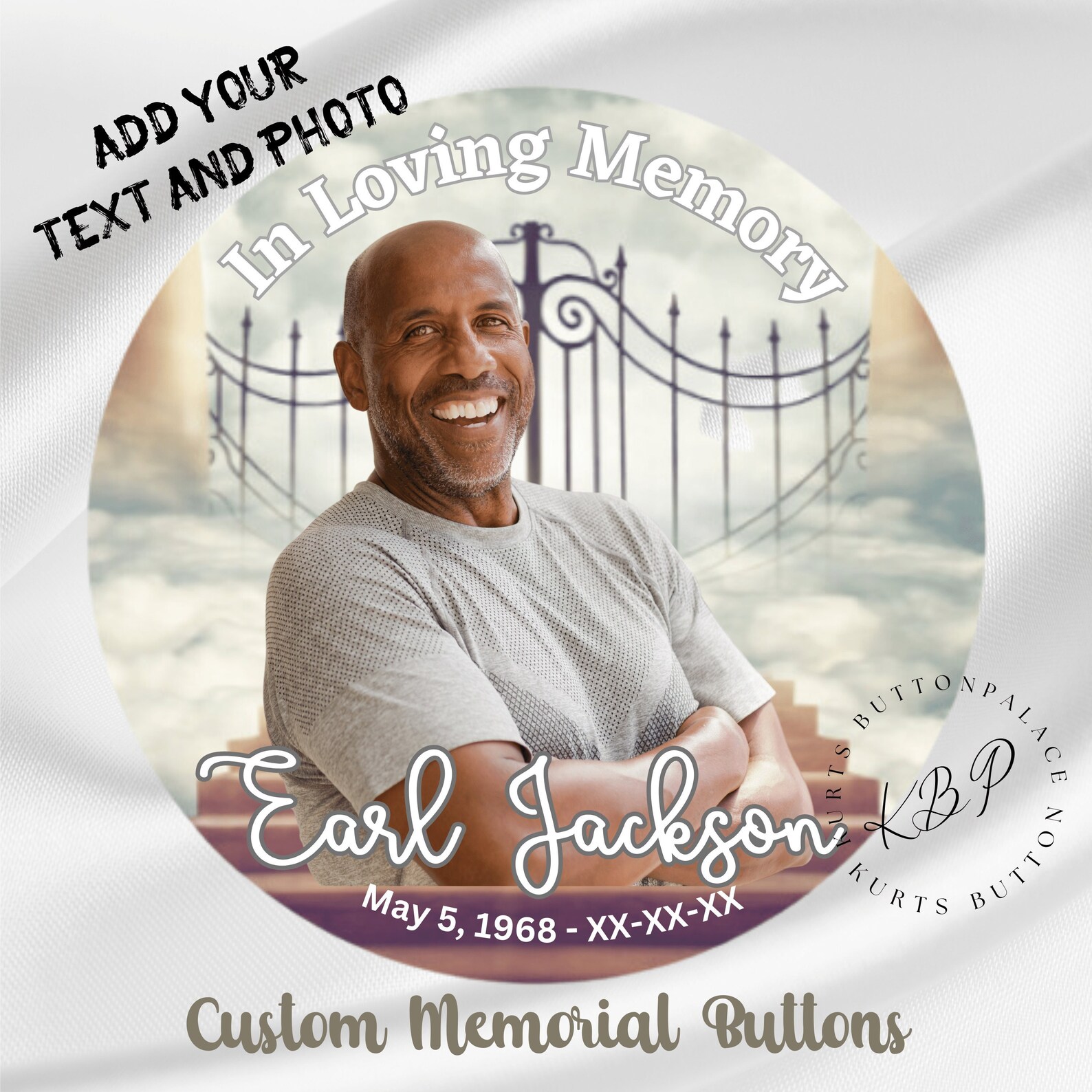 Memorial Photo Tribute Pin Rest in Peace Pin Homegoing Celebration Pins ...