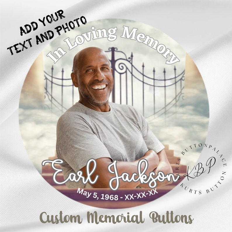 Memorial Photo Tribute Pin Rest in Peace Pin Homegoing Celebration Pins ...