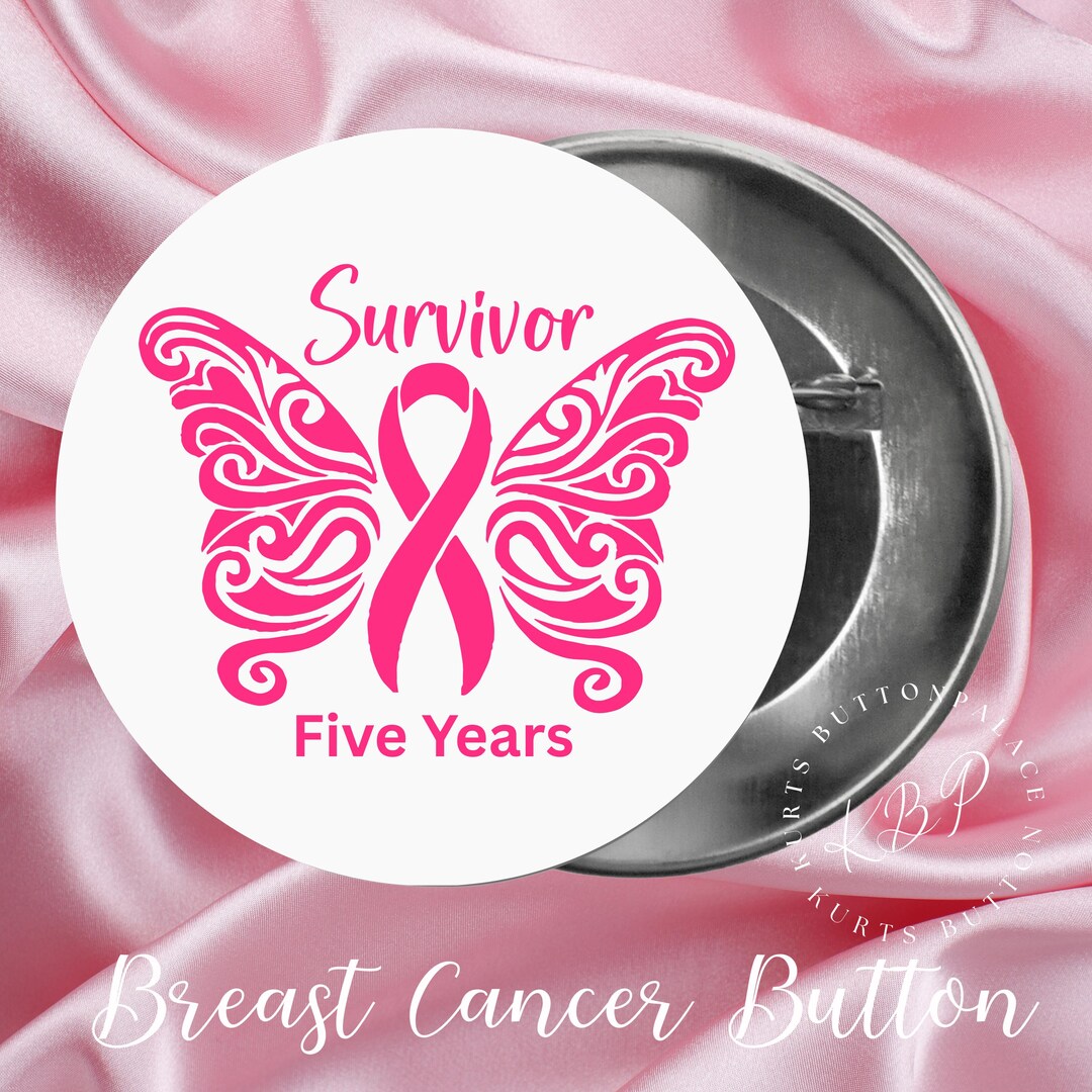 Breast Cancer Awareness Button, Pink Ribbon Support Squad - Etsy