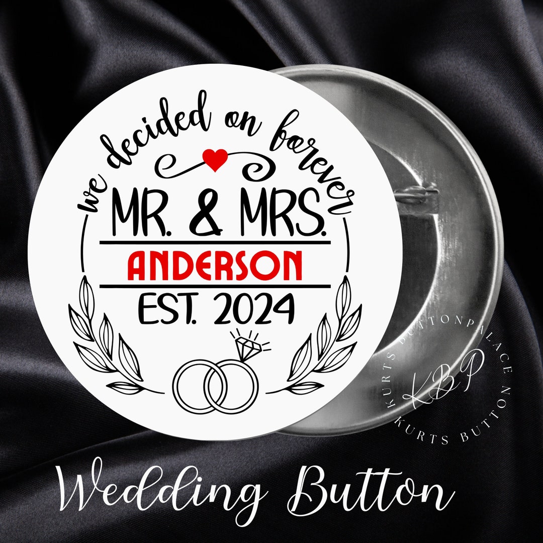 Personalized Wedding Button, Custom Reception Favor, Reception Favors ...
