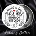 Personalized Wedding Button, Custom Reception Favor, Reception Favors ...