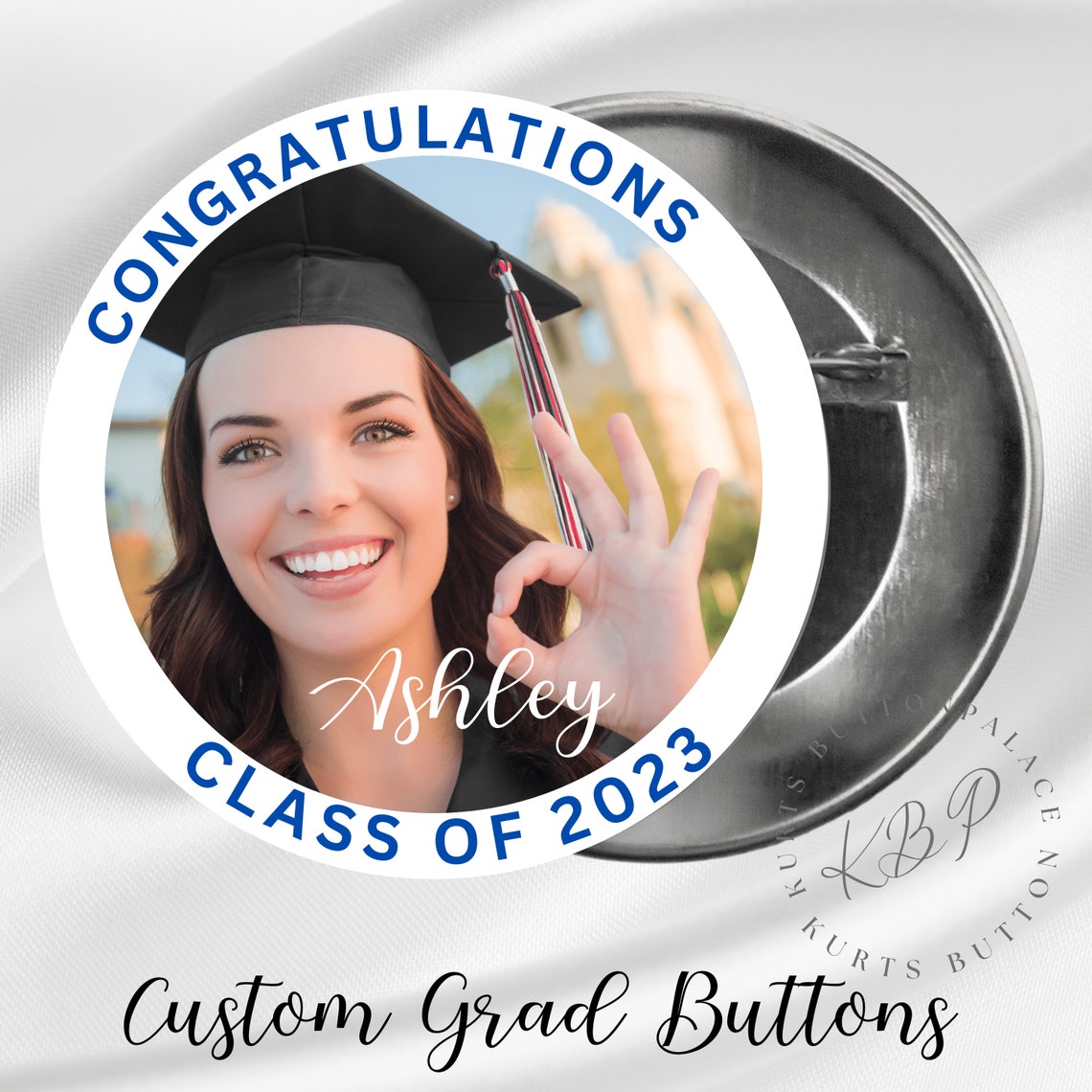 Custom Photo Graduation Buttons Keepsake 2023 Graduation Class of 2023 ...