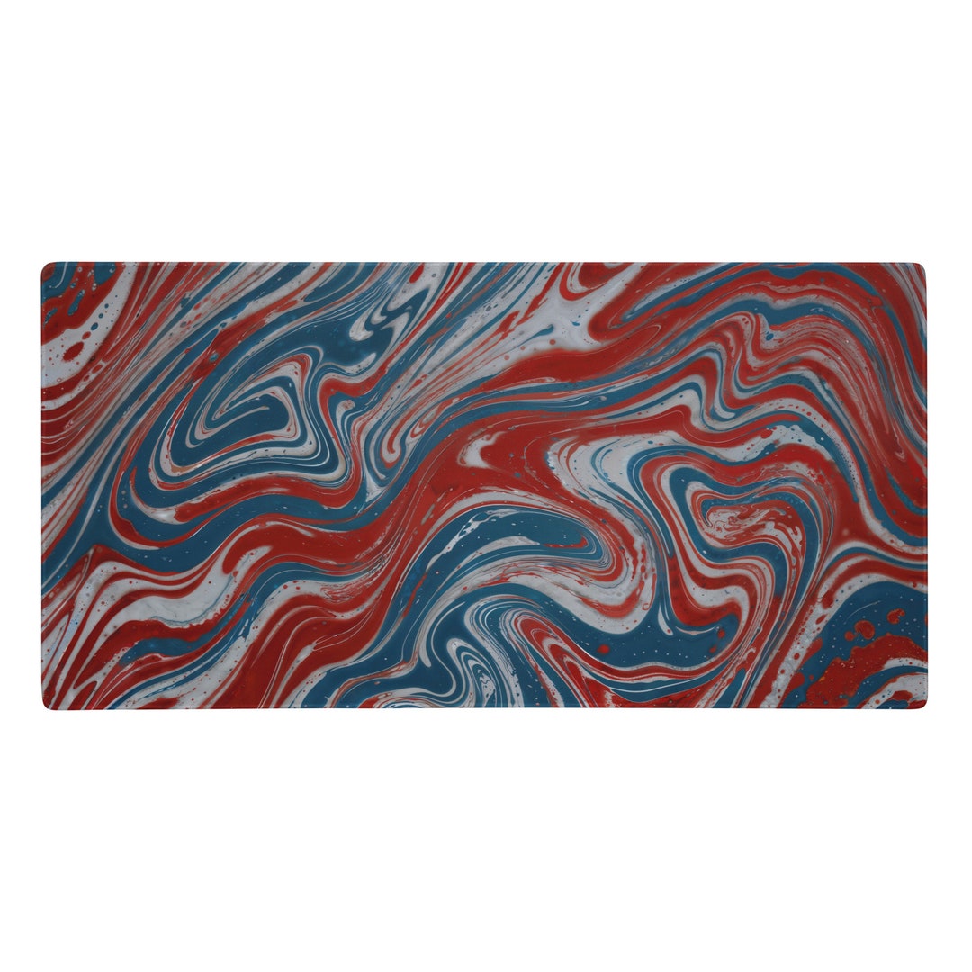 Red White and Blue Gaming Mouse Pad Psychedelic Patriotic - Etsy
