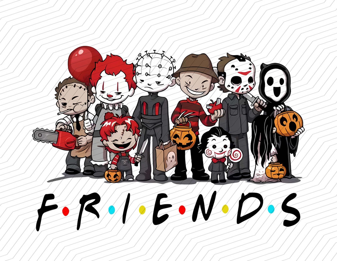 Cute Chibi Horror Killers and Friends PNG Cricut Files - Etsy