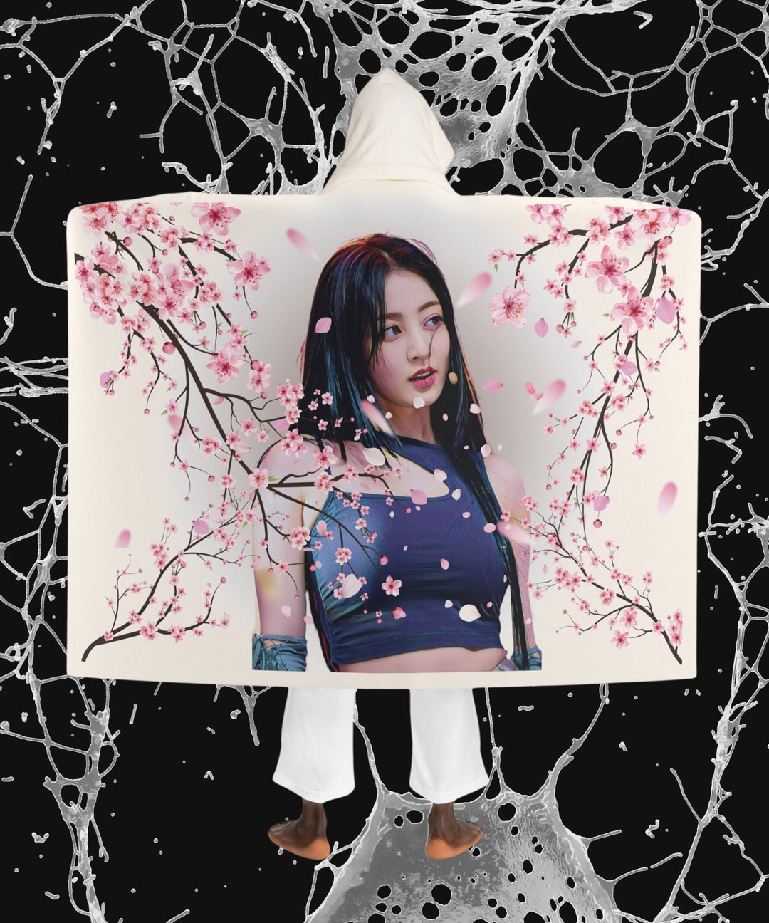 TWICE Jihyo Hooded Fleece Blanket | Once | With You-th | MISAMO | OT9 ...