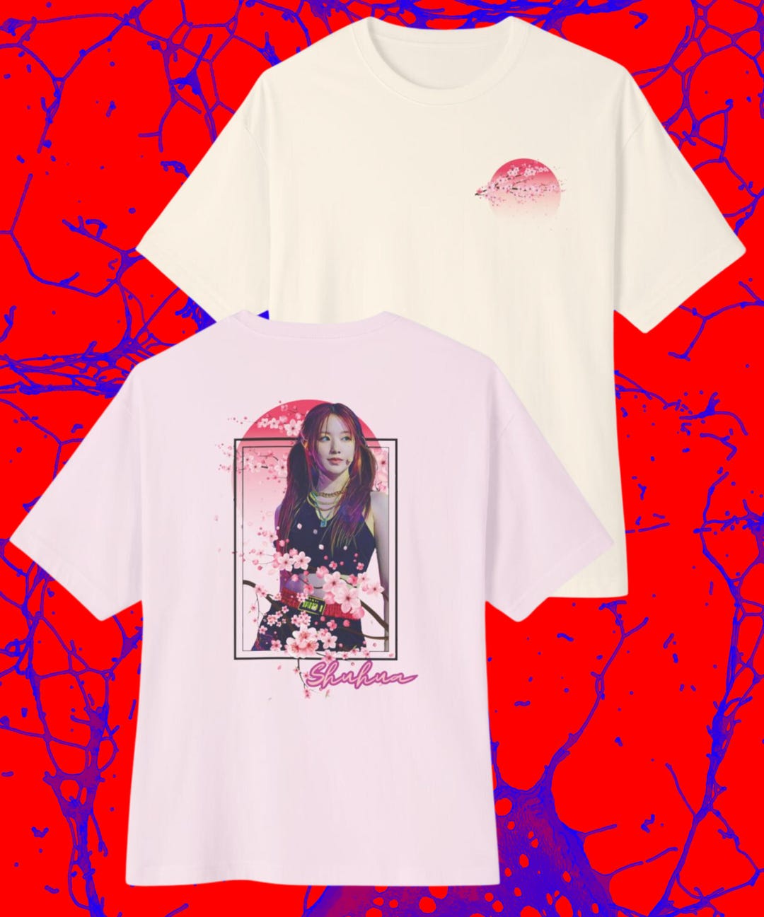 GI-DLE Shuhua Oversized Boxy Shirt Gidle gidle Neverland Fan-made Kpop ...