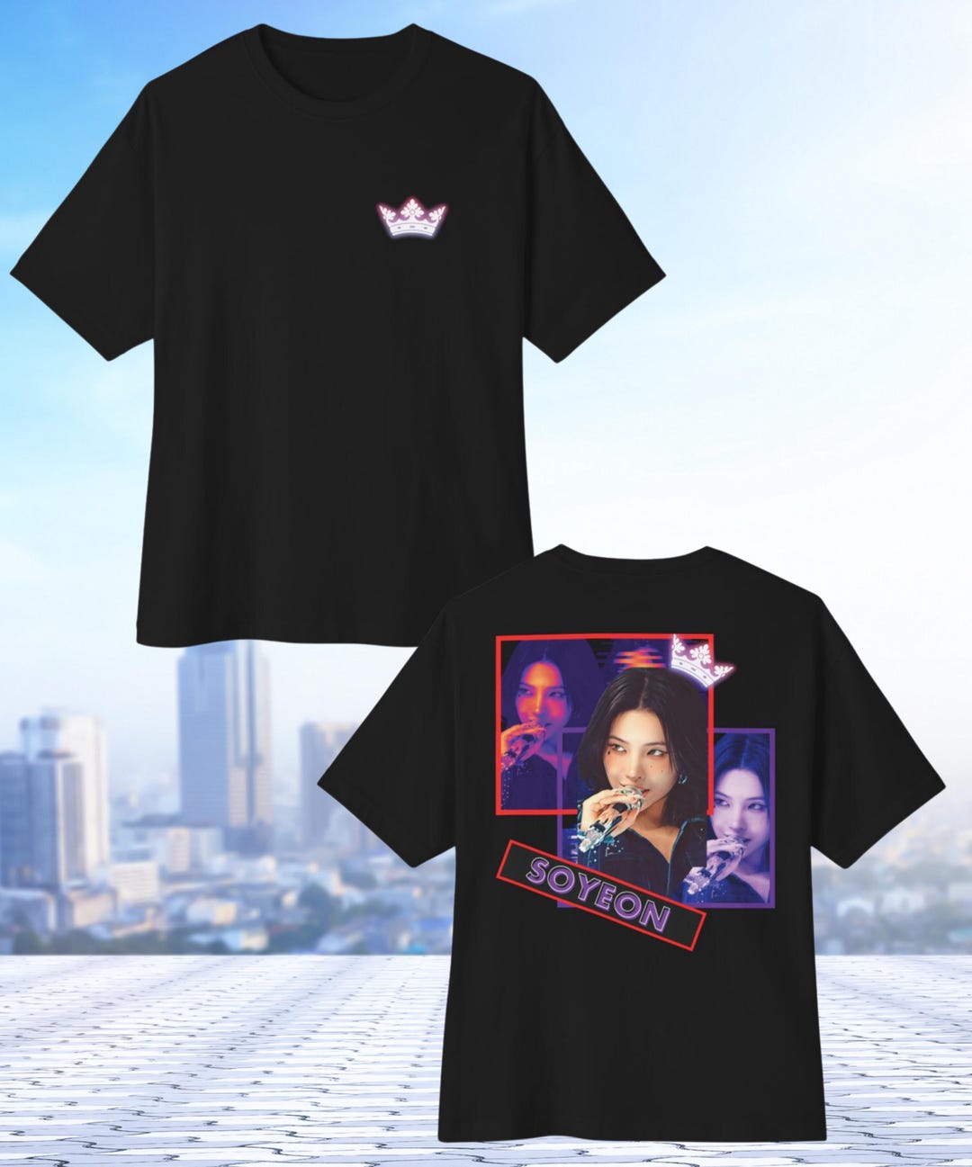 GI-DLE Soyeon Oversized Boxy Shirt Neverland Gidle Kpop Gift KCON K-pop ...