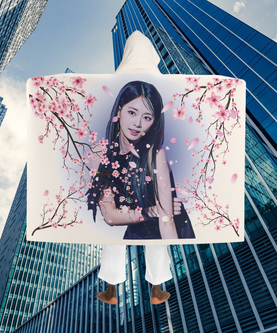 TWICE Tzuyu Hooded Fleece Blanket | Once | With You-th | MISAMO | OT9 ...