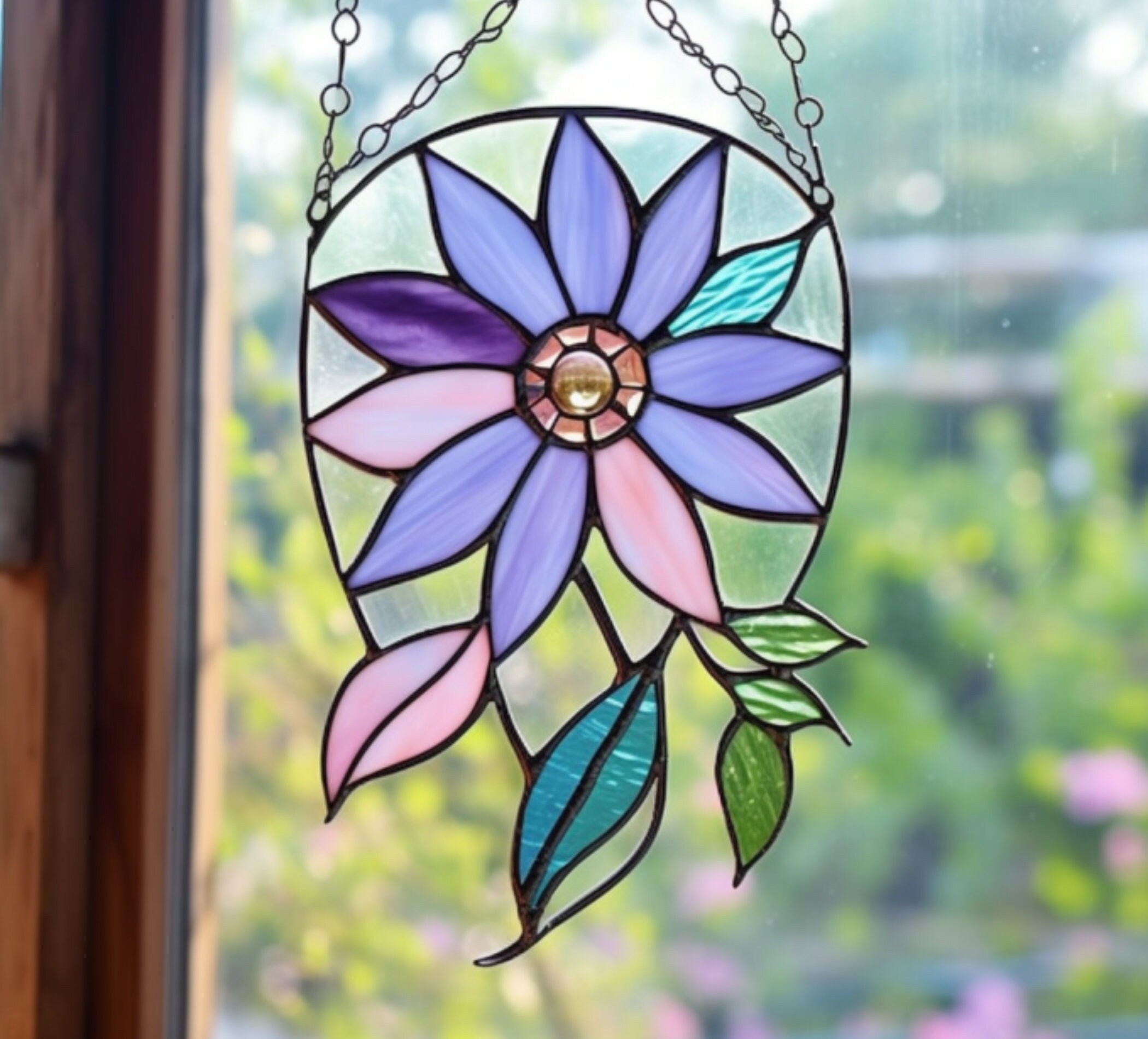 Stained Glass Flower Pattern Digital Download Pattern PDF DIY ...