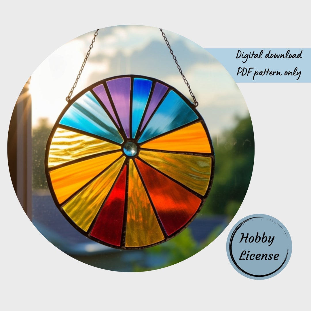 Sun Stained Glass Pattern Stained Glass Pattern Digital Download ...