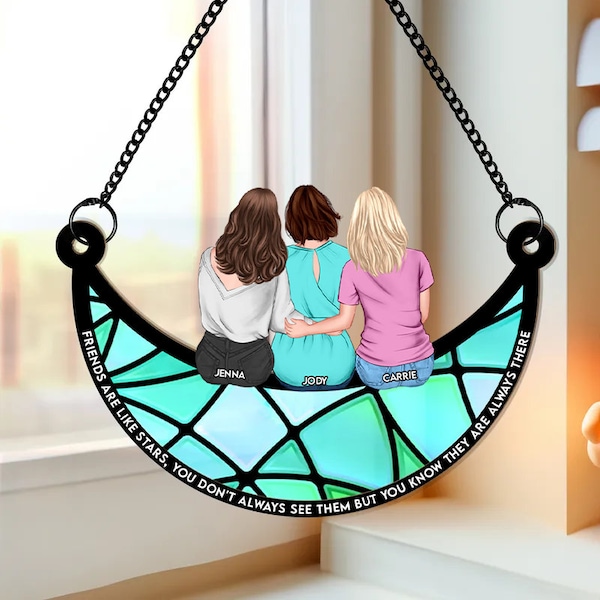 Personalized Suncatcher Best Friends - Etsy