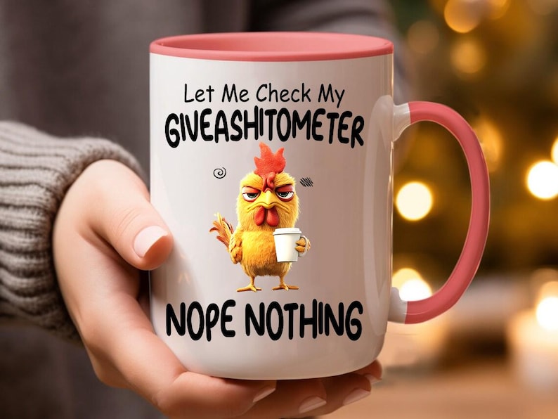 Custom Funny Coffee Mug, Let Me Check My Giveashitometer Nope Nothing ...