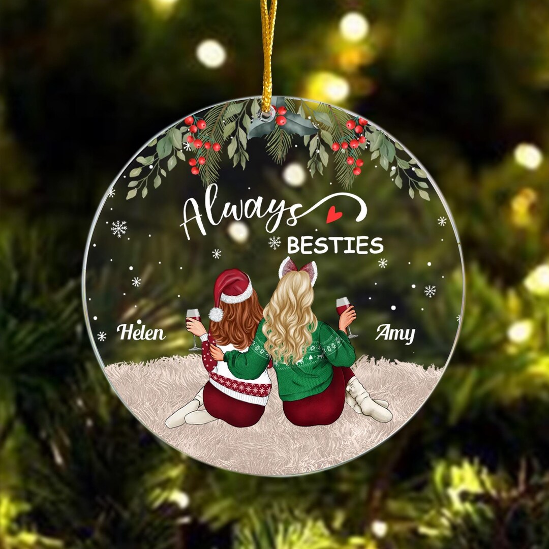 Best Friend Christmas Bauble Gift, Personalised Friendship Bauble ...