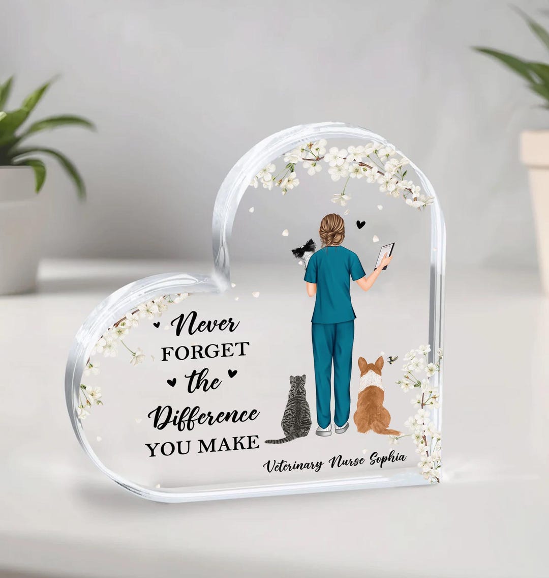 Personalised Veterinarian Acrylic Plaque, Custom Vet Tech Gift ...