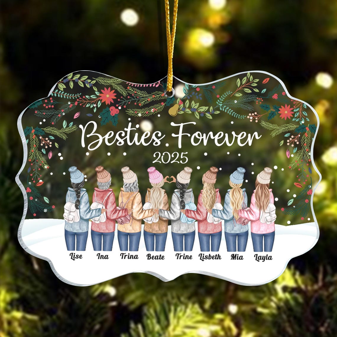 Besties Forever Christmas Bauble, Best Friends Christmas Ornament ...