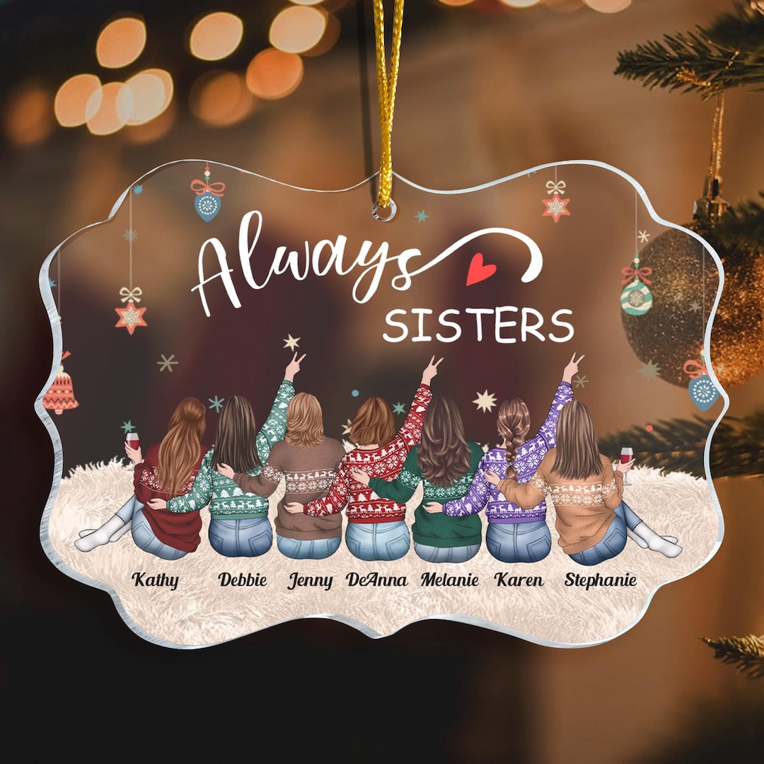 Personalised Friends Christmas Bauble, Besties Christmas Gift, Custom ...