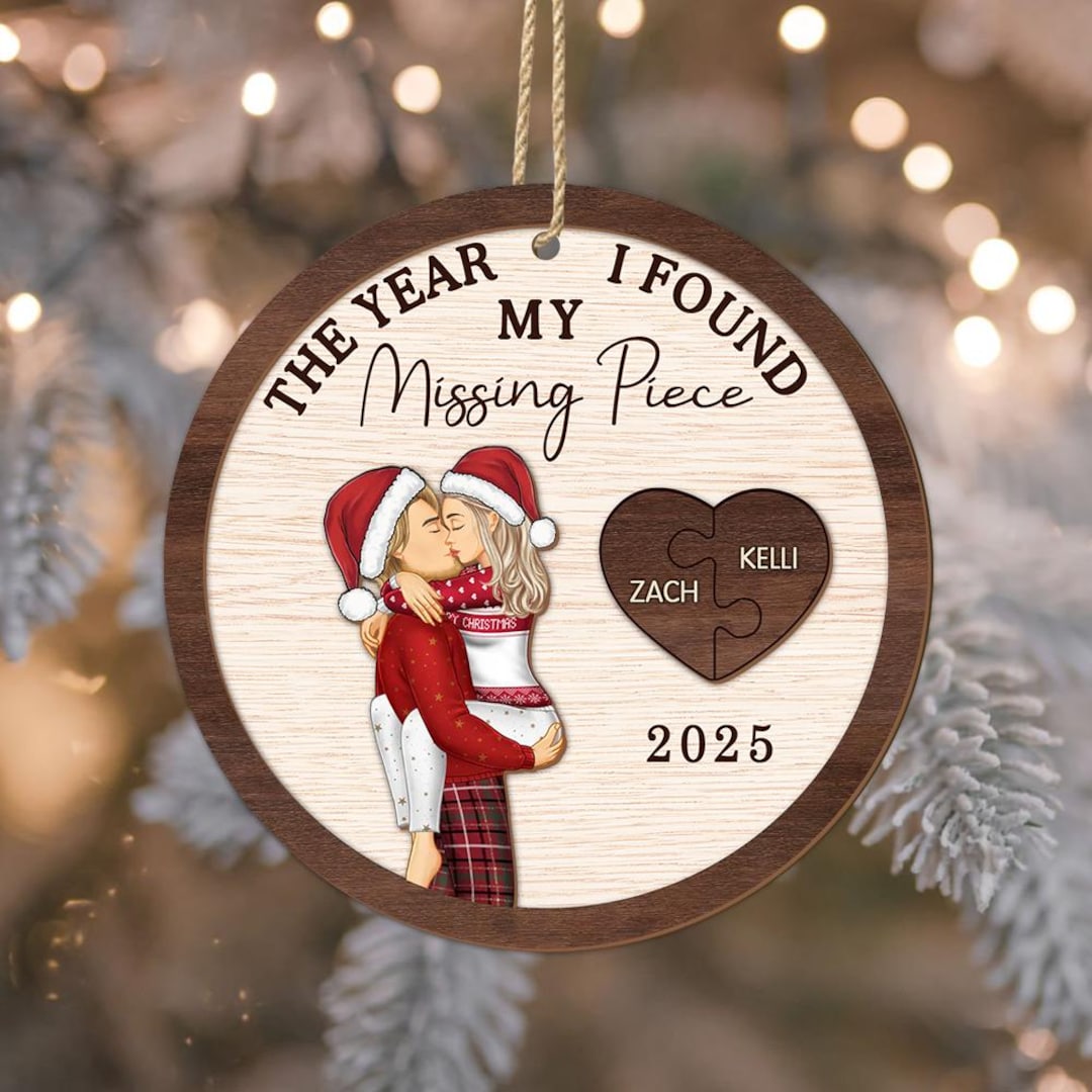 The Year I Found My Missing Piece Couples, Custom 2-layered Wooden ...