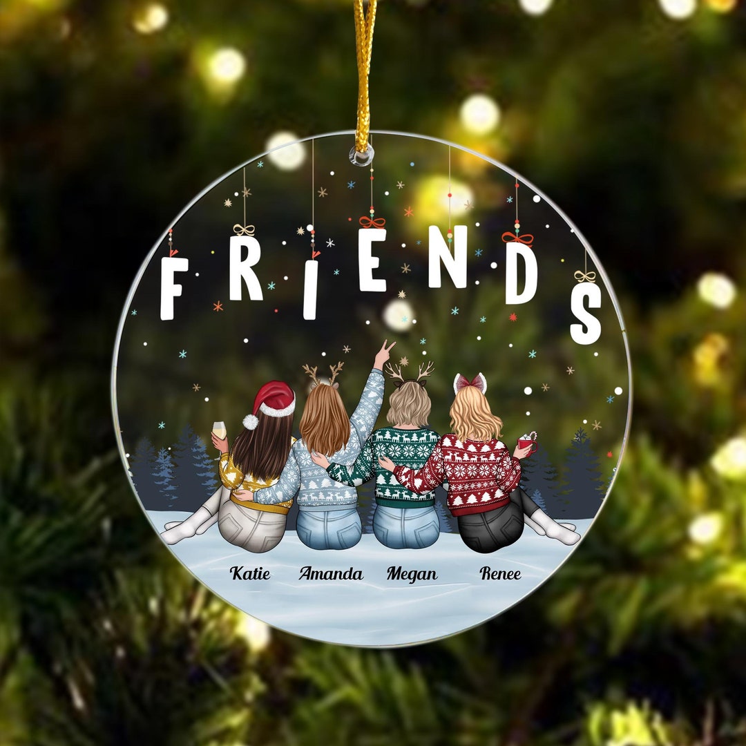 Personalized Best Friends Ornament, Custom Friendship Keepsake ...