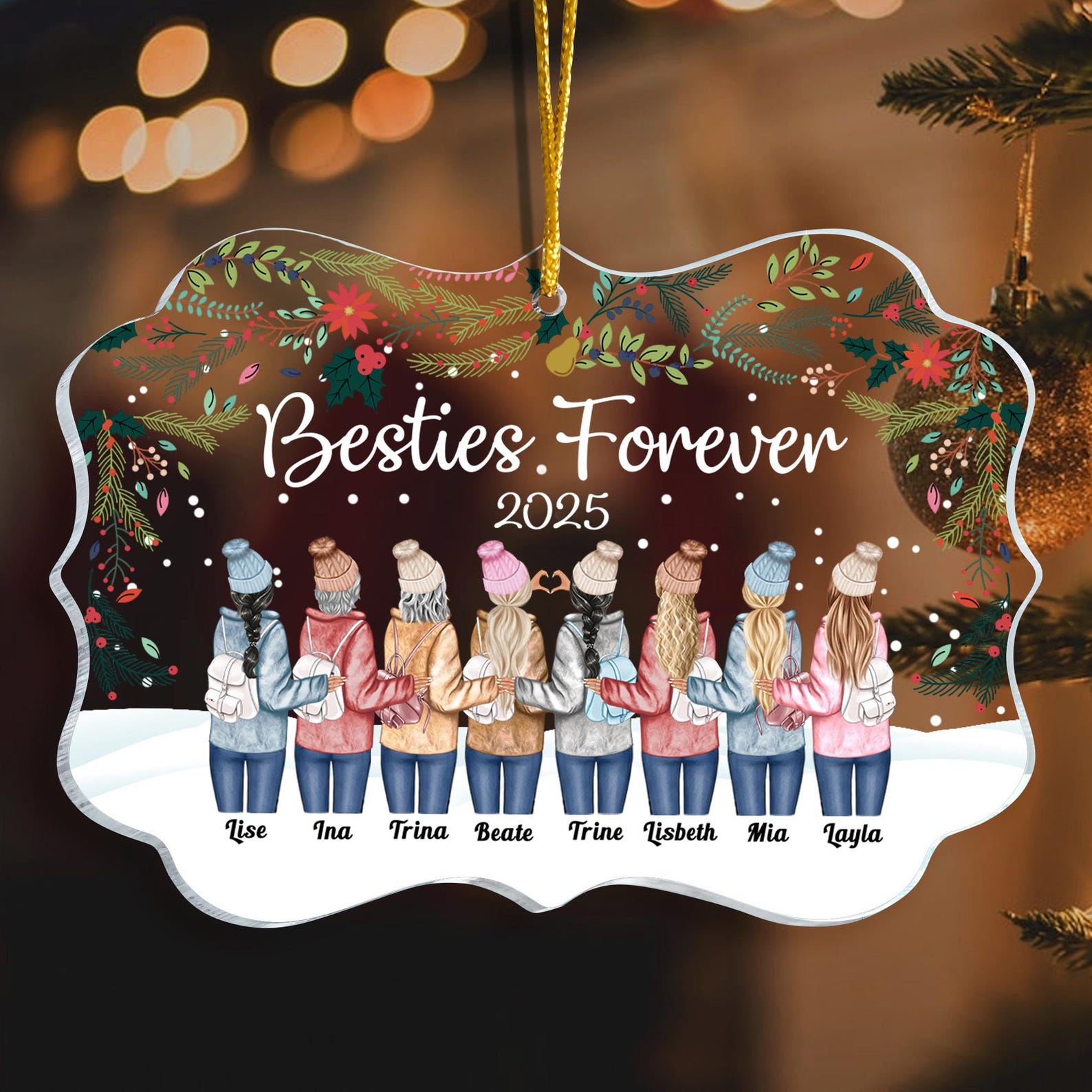 Besties Forever Christmas Bauble, Best Friends Christmas Ornament ...