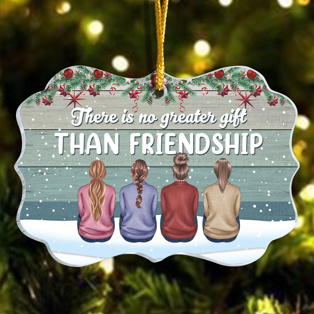 Personalised Friends Christmas Bauble, Besties Christmas Gift, Custom ...
