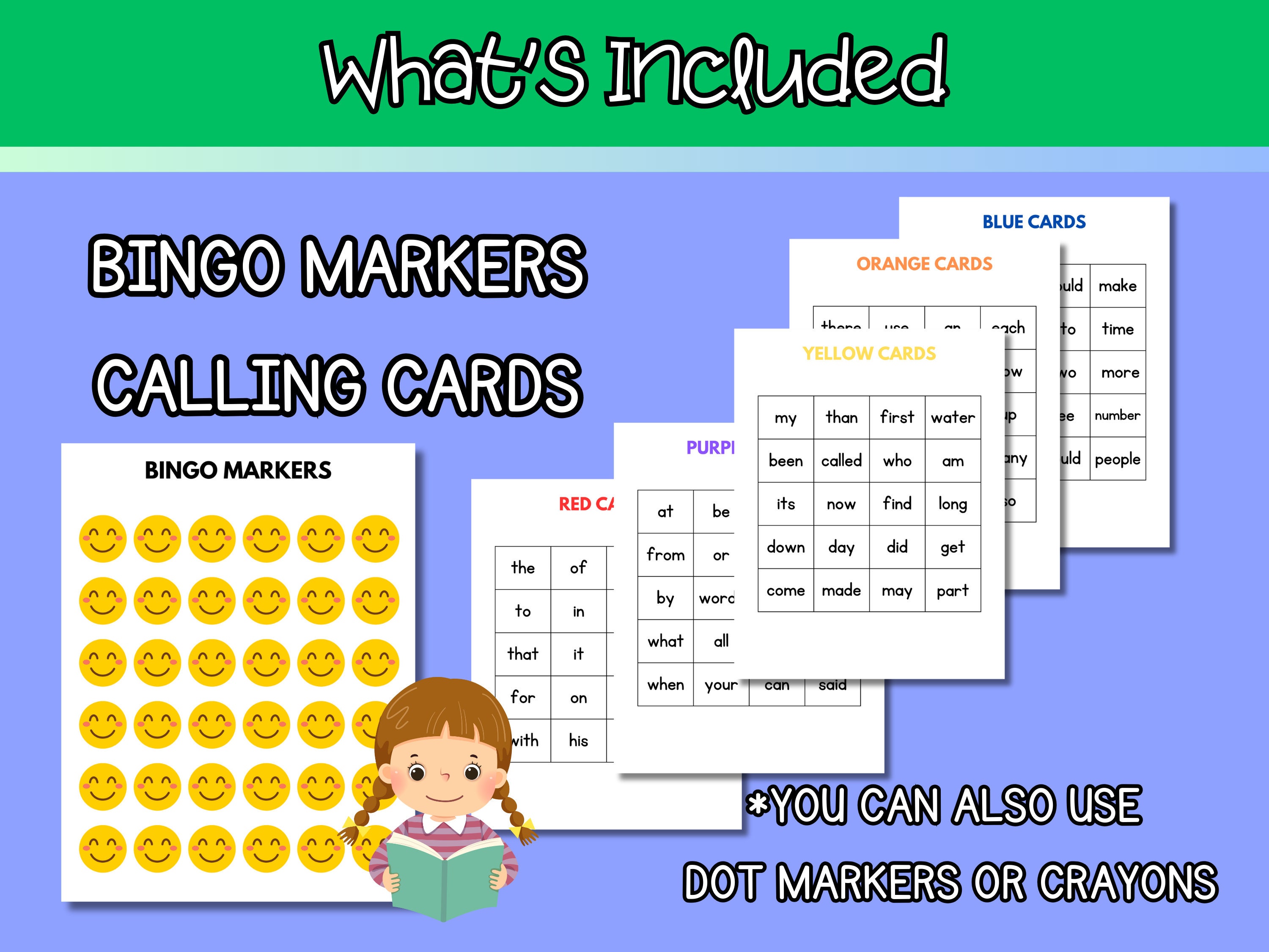 Sight Words Bingo Game, Fry’s First 100 Words, Kindergarten First ...
