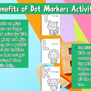 ABC Letters Animal Dot Marker Pages, Preschool Coloring Printables for ...