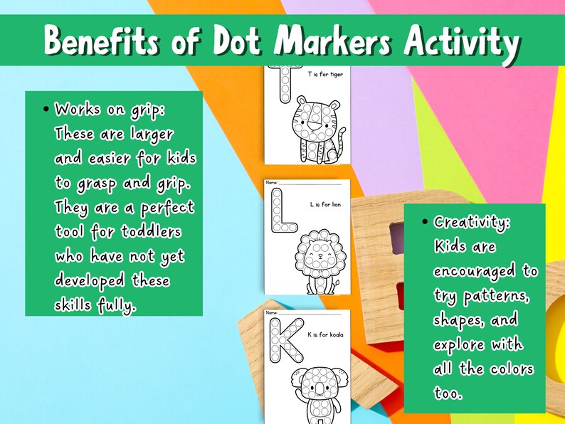 ABC Letters Animal Dot Marker Pages, Coloring Printables for Toddlers ...