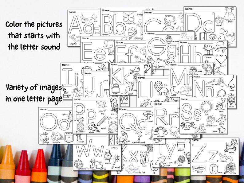 Alphabet Coloring Pages, ABC Letters Activity for Kindergarten ...