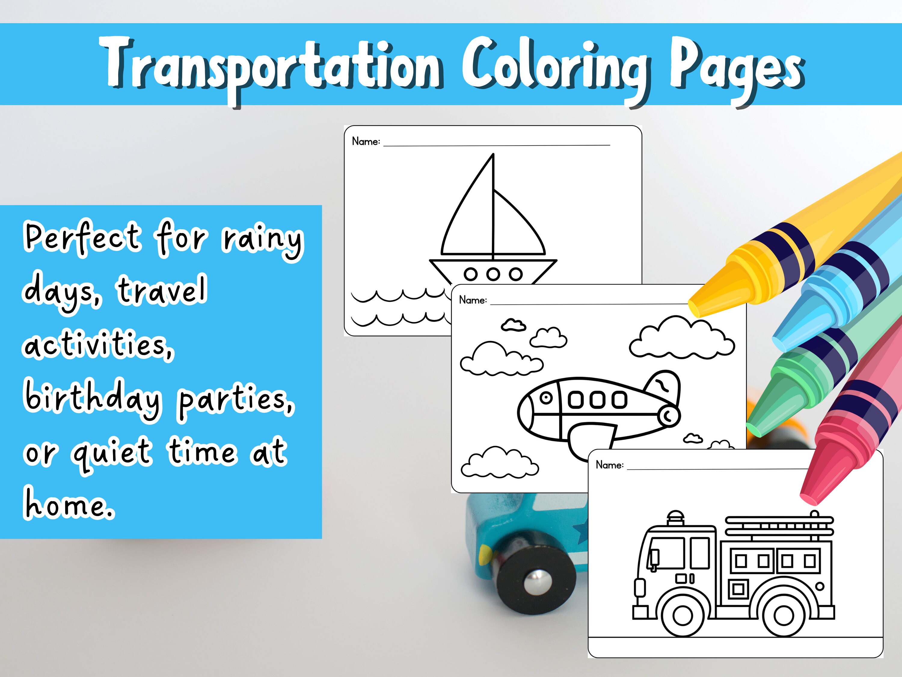 Transportation Coloring Pages for Toddlers, Construction Vehicle ...