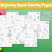 Beginning Letter Sound Coloring Pages, Initial Sound Phonics Activity ...