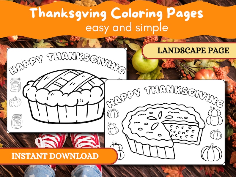 Thanksgiving Coloring Pages for Toddler, Bold and Easy Coloring for ...