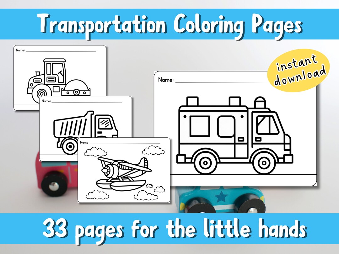 Transportation Coloring Pages for Toddlers, Construction Vehicle ...