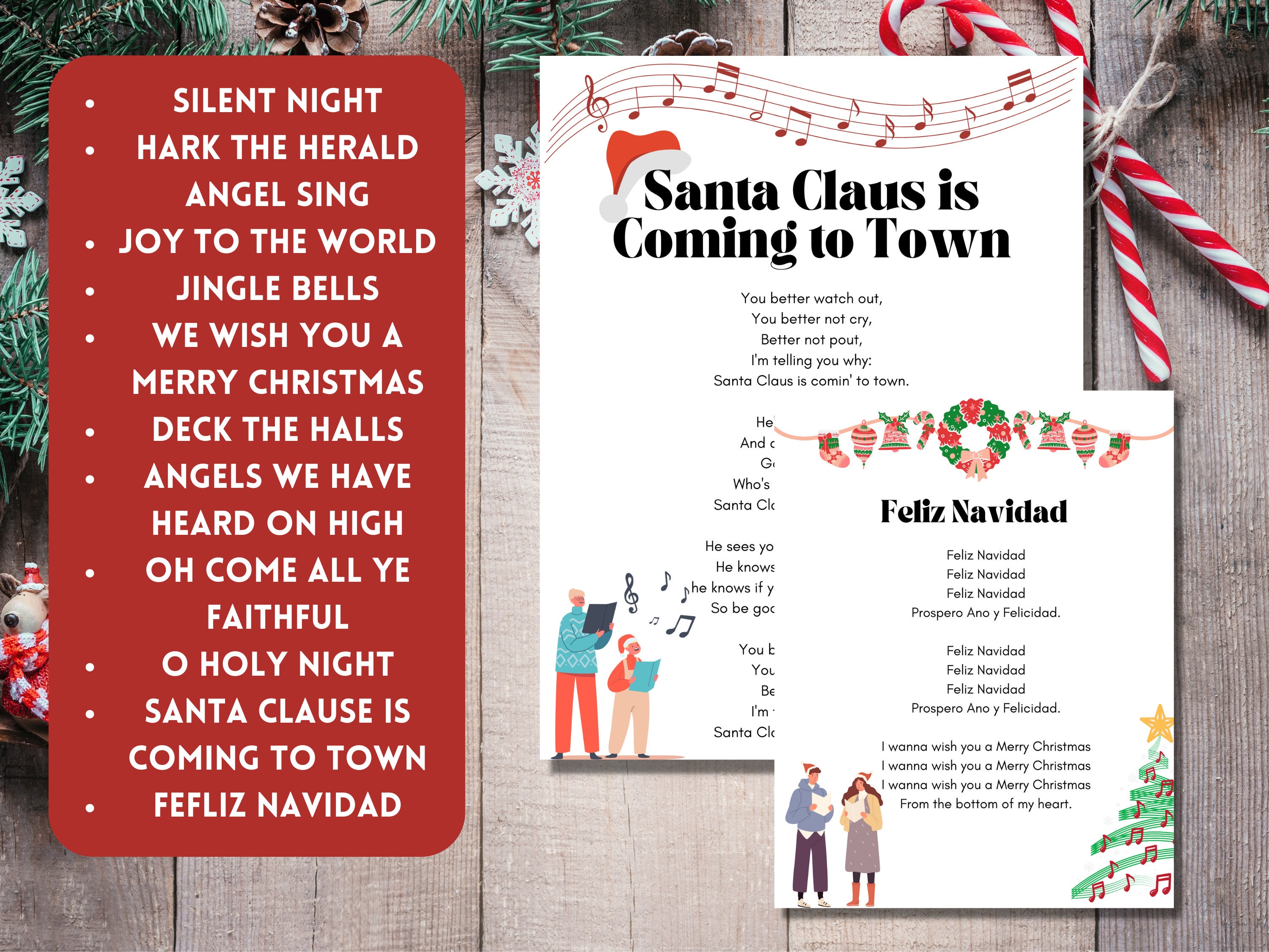 Christmas Carols Printable, Popular Christmas Songs Lyrics and Carols ...