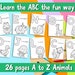 ABC Letters Animal Dot Marker Pages, Preschool Coloring Printables for ...